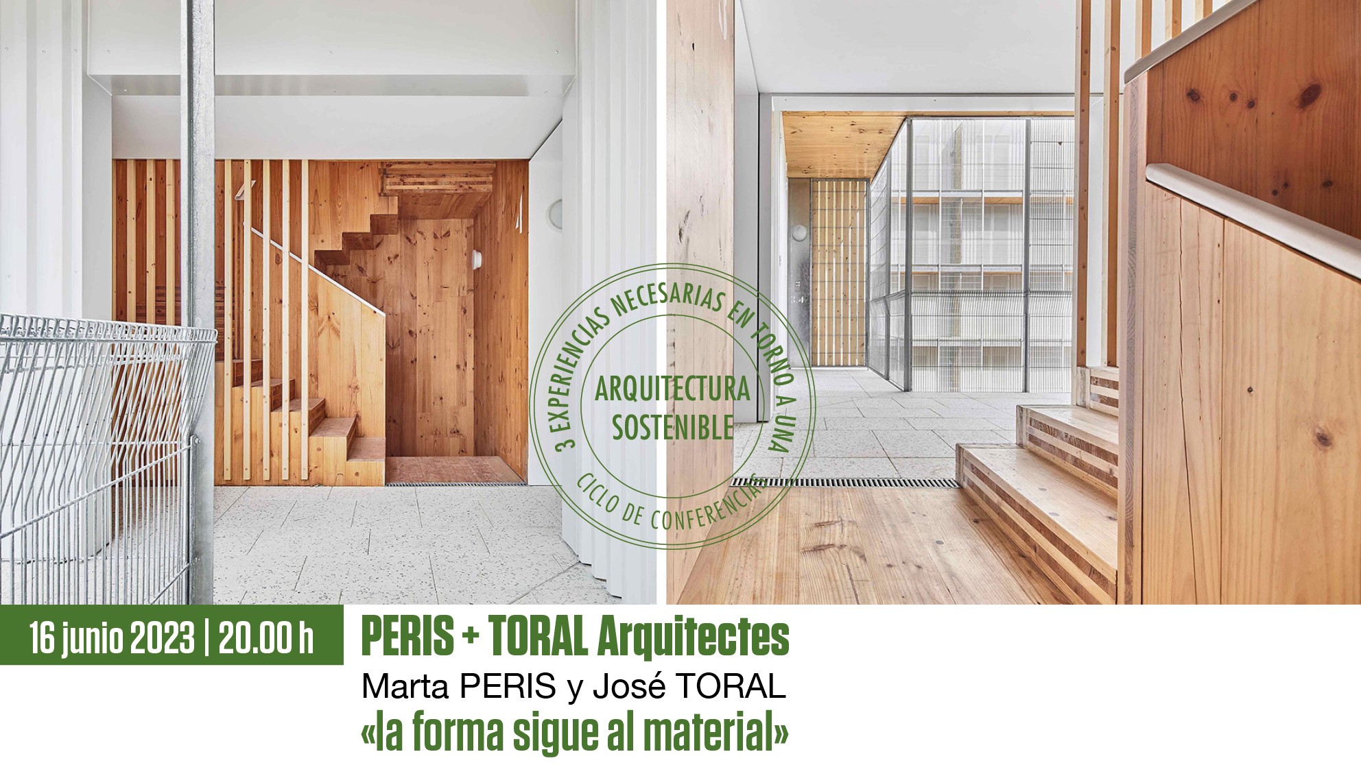 Conferencia "LA FORMA SIGUE AL MATERIAL". Peris + Toral Arquitectes ...